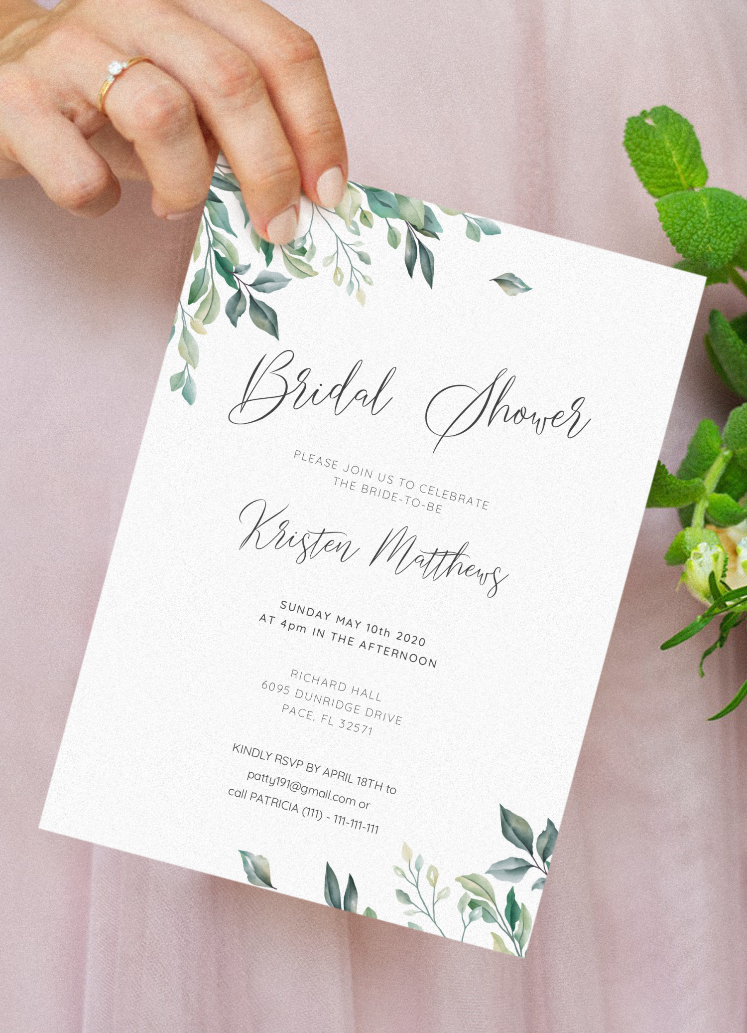 Free Printable Bridal Shower Invites