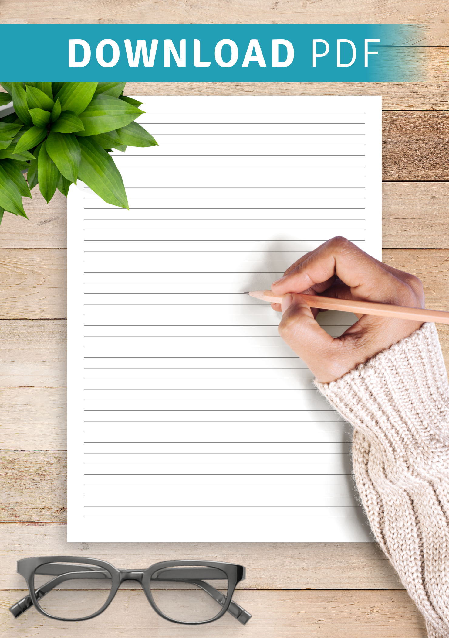 Download Printable Lined Paper Template 5mm PDF