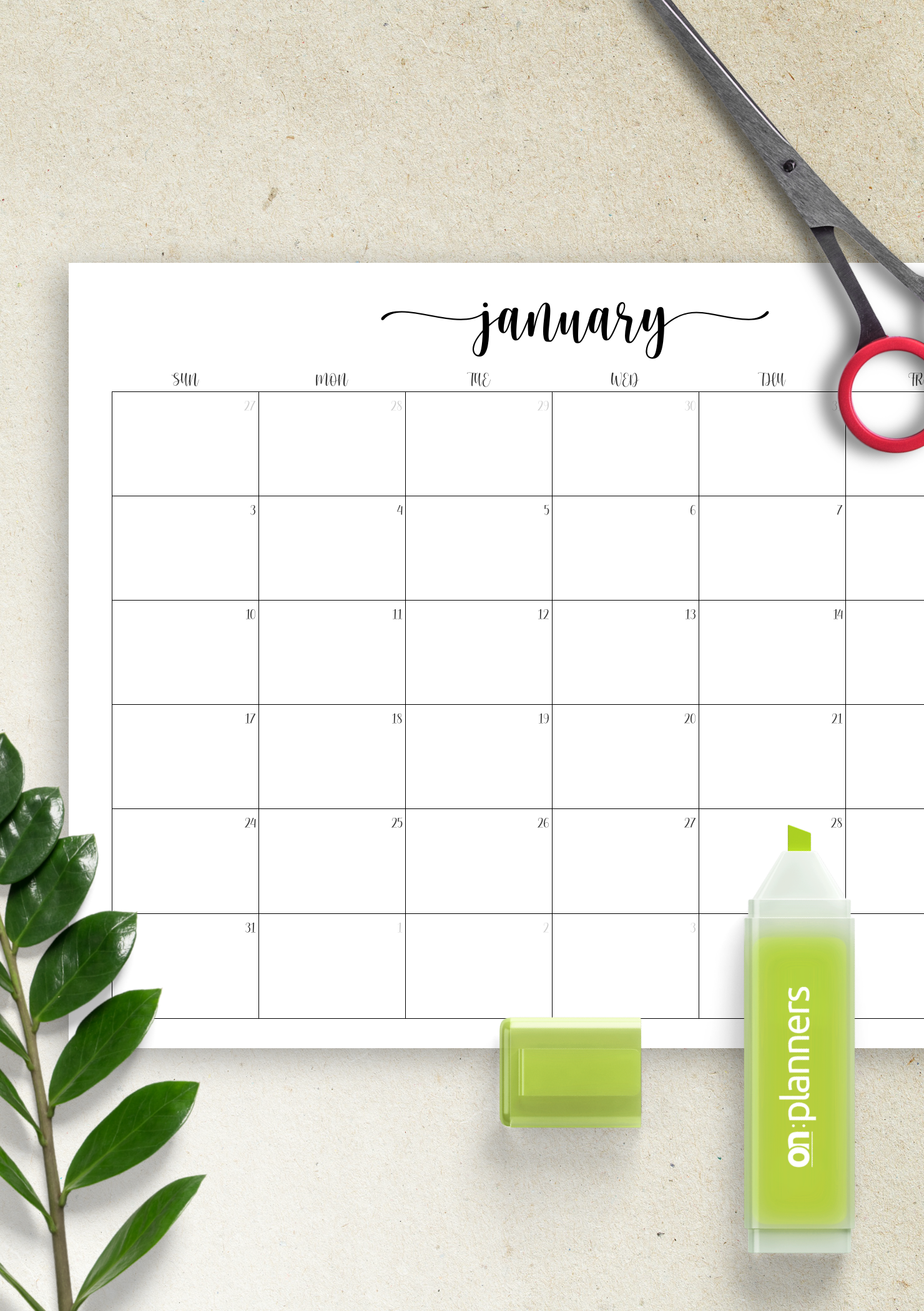 Download Printable Minimal Monthly Calendar Pdf Printable Pdf 2013 