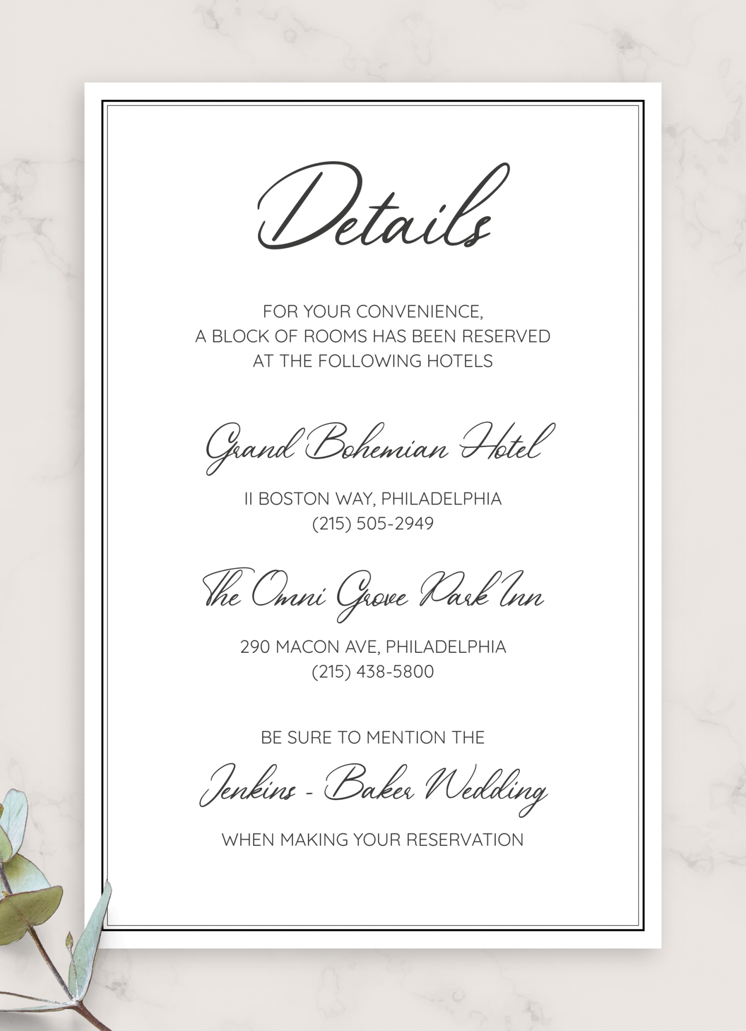 Download Printable Simple Elegant Wedding Invitation Suite PDF Download Printable Simple Elegant Wedding Invitation Suite PDF