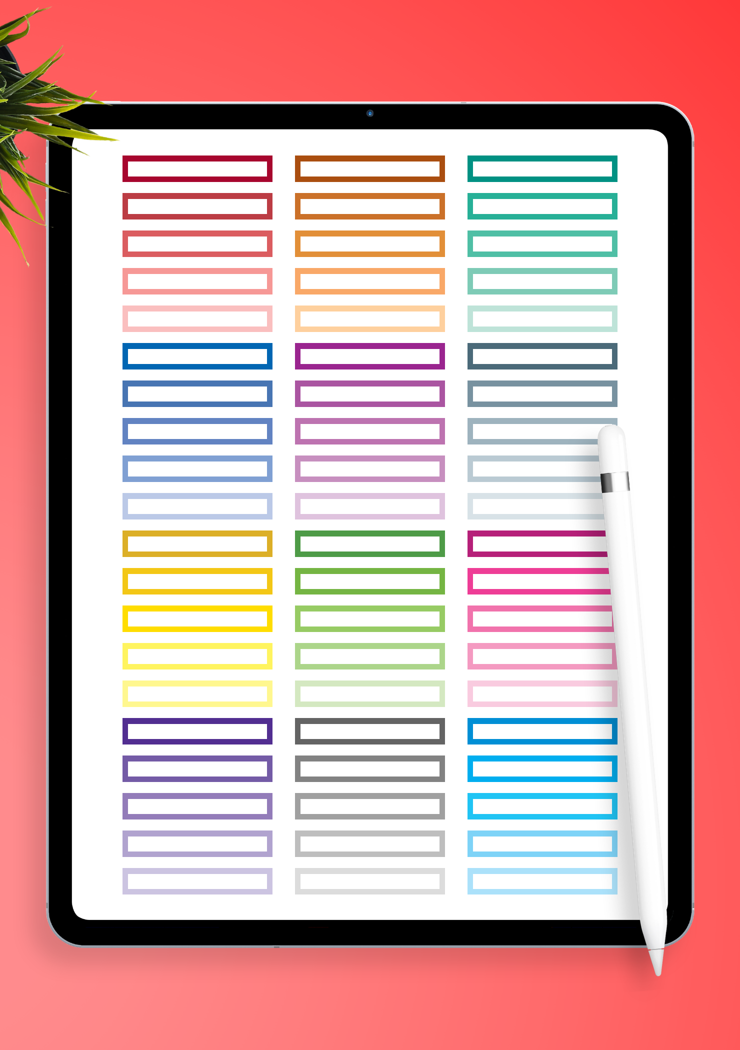 Rectangles Sticker Pack Download 60 PNG Printable And Digital Stickers