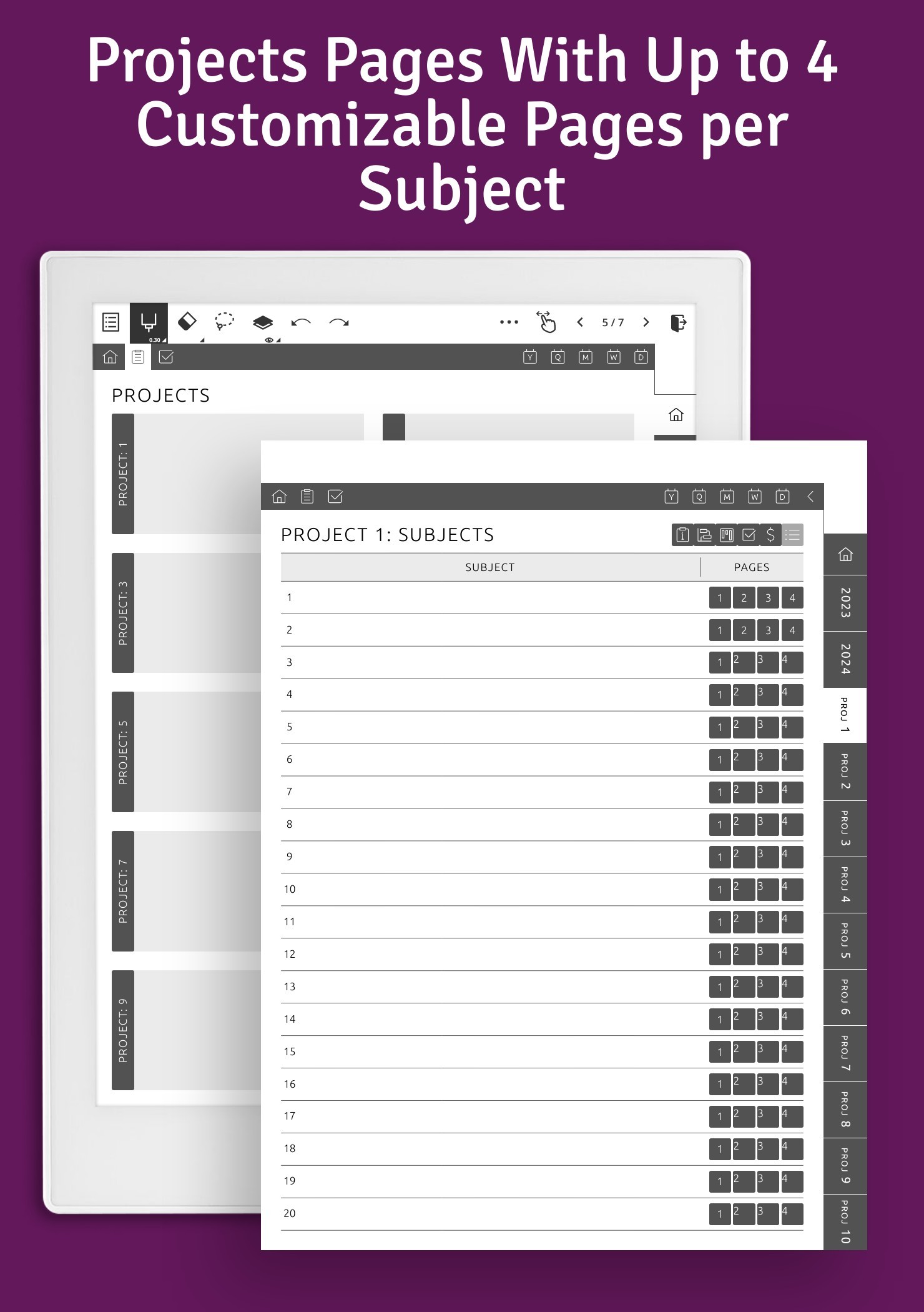 Download Supernote Project Planner Hyperlinked PDF