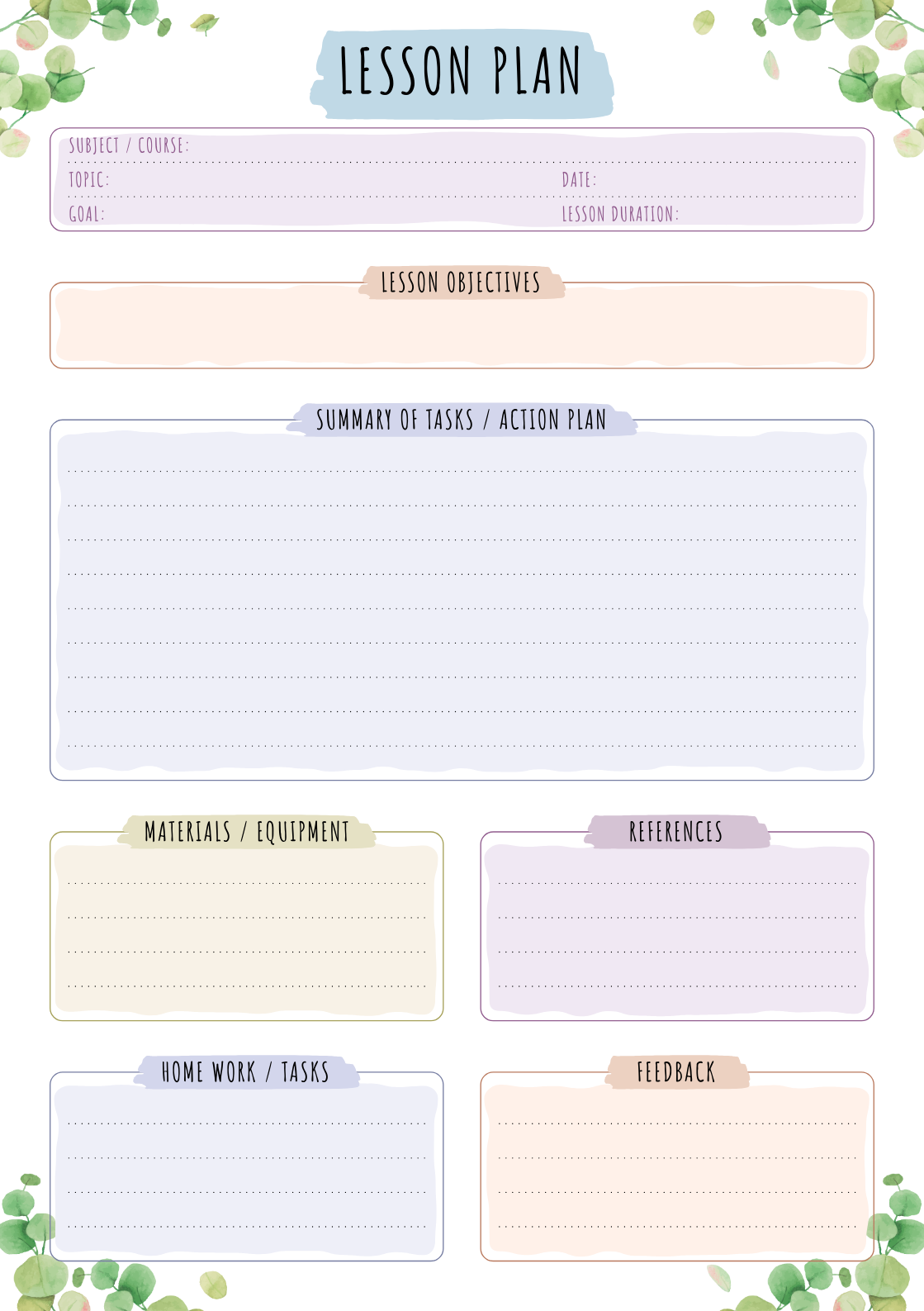 Download Printable Teacher Planner Floral Style PDF Download Printable Teacher Planner Floral Style PDF
