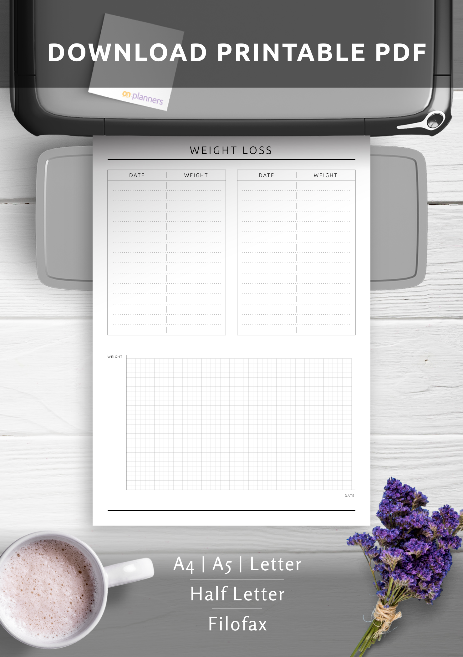 Paper Calendars Planners Weight Loss Planner Insert Weight Loss