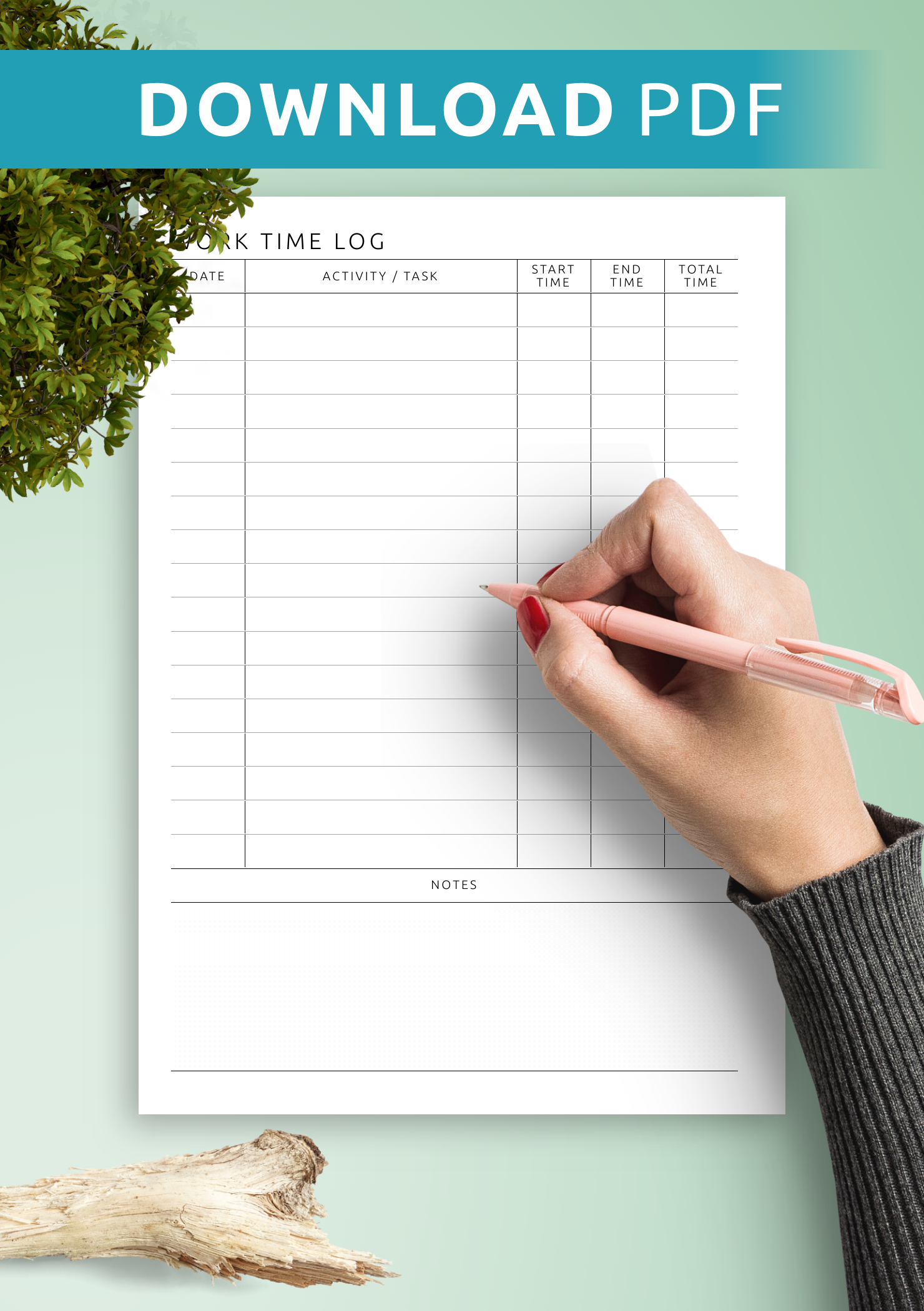 Daily Time Log Printable