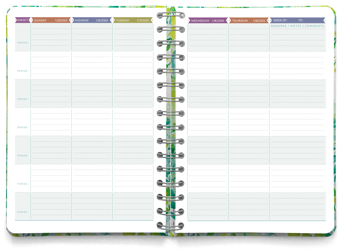 Download Printable Teacher Planner Spiral Bound Casual Style PDF Download Printable Teacher Planner Spiral Bound Casual Style PDF