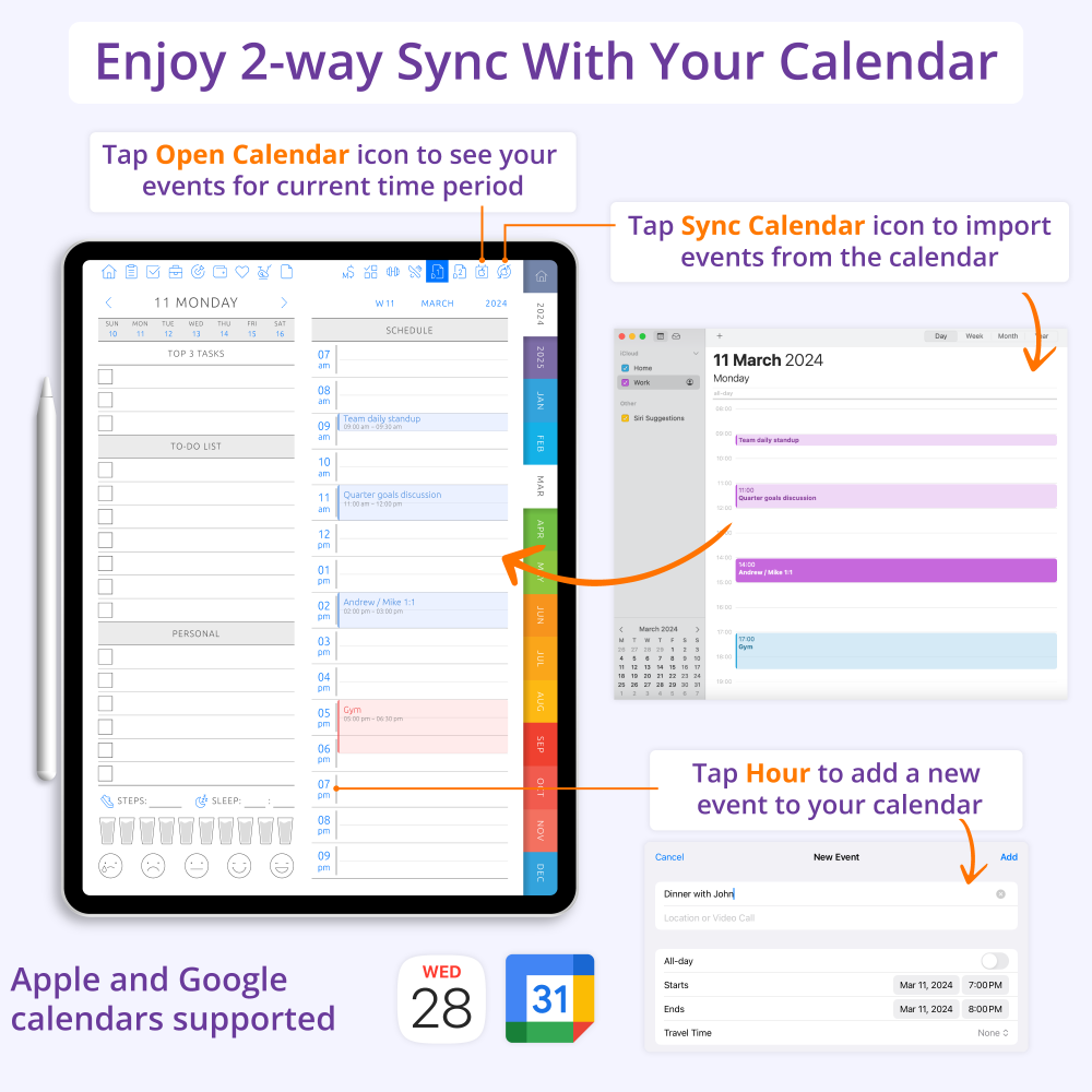 Download Weekly Journal PDF for GoodNotes, iPad, Android