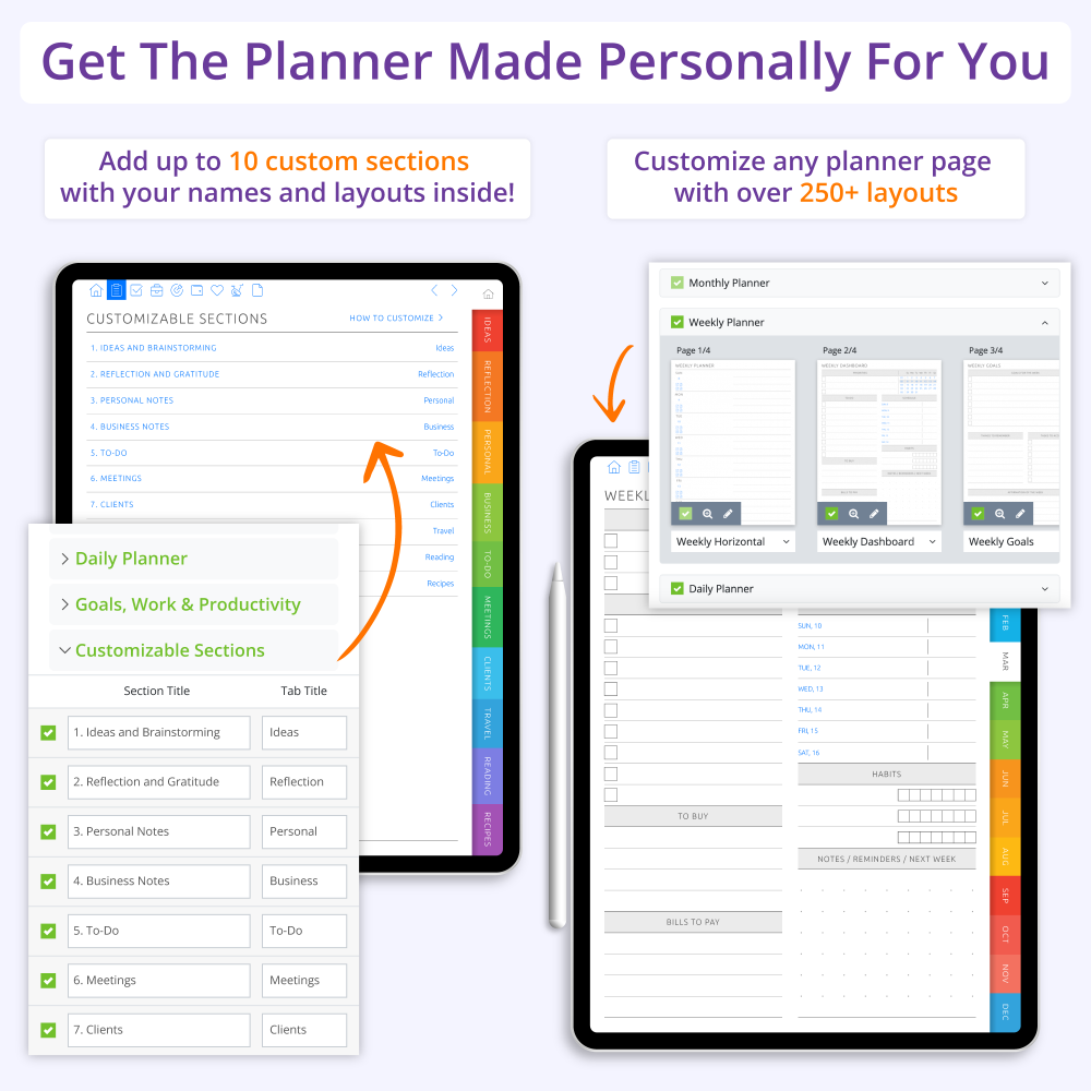 Download Weekly Journal PDF for GoodNotes, iPad, Android