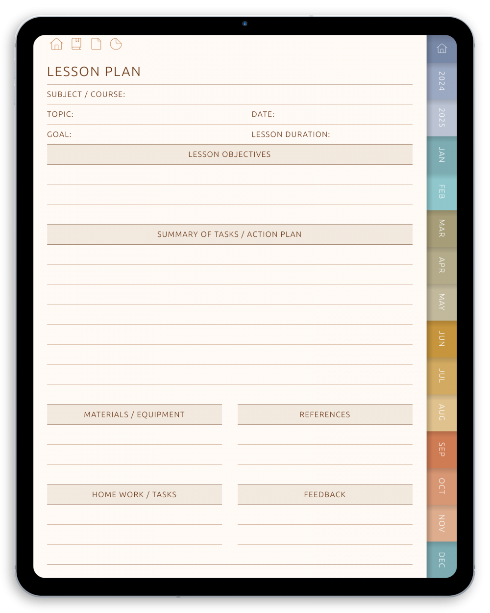 Download Customizable Digital Teacher Planner PDF