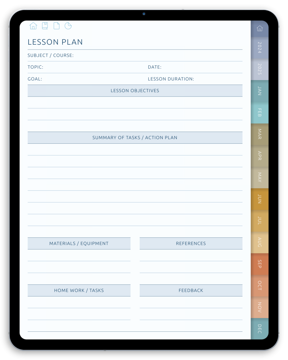 Download Customizable Digital Teacher Planner PDF