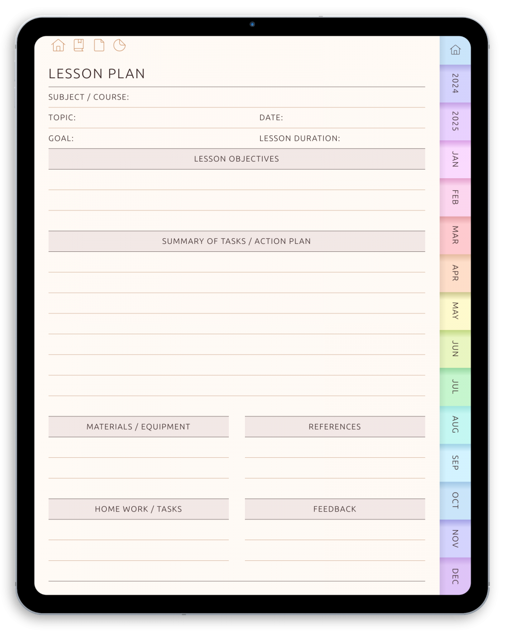 Download Customizable Digital Teacher Planner PDF