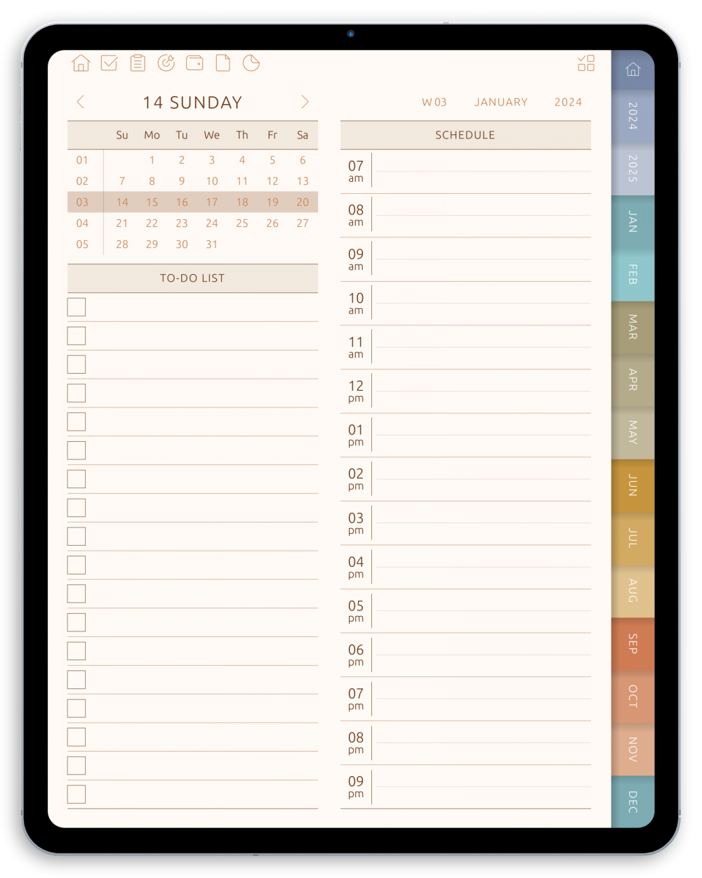 Download Daily Digital Planner PDF for GoodNotes, iPad, Android