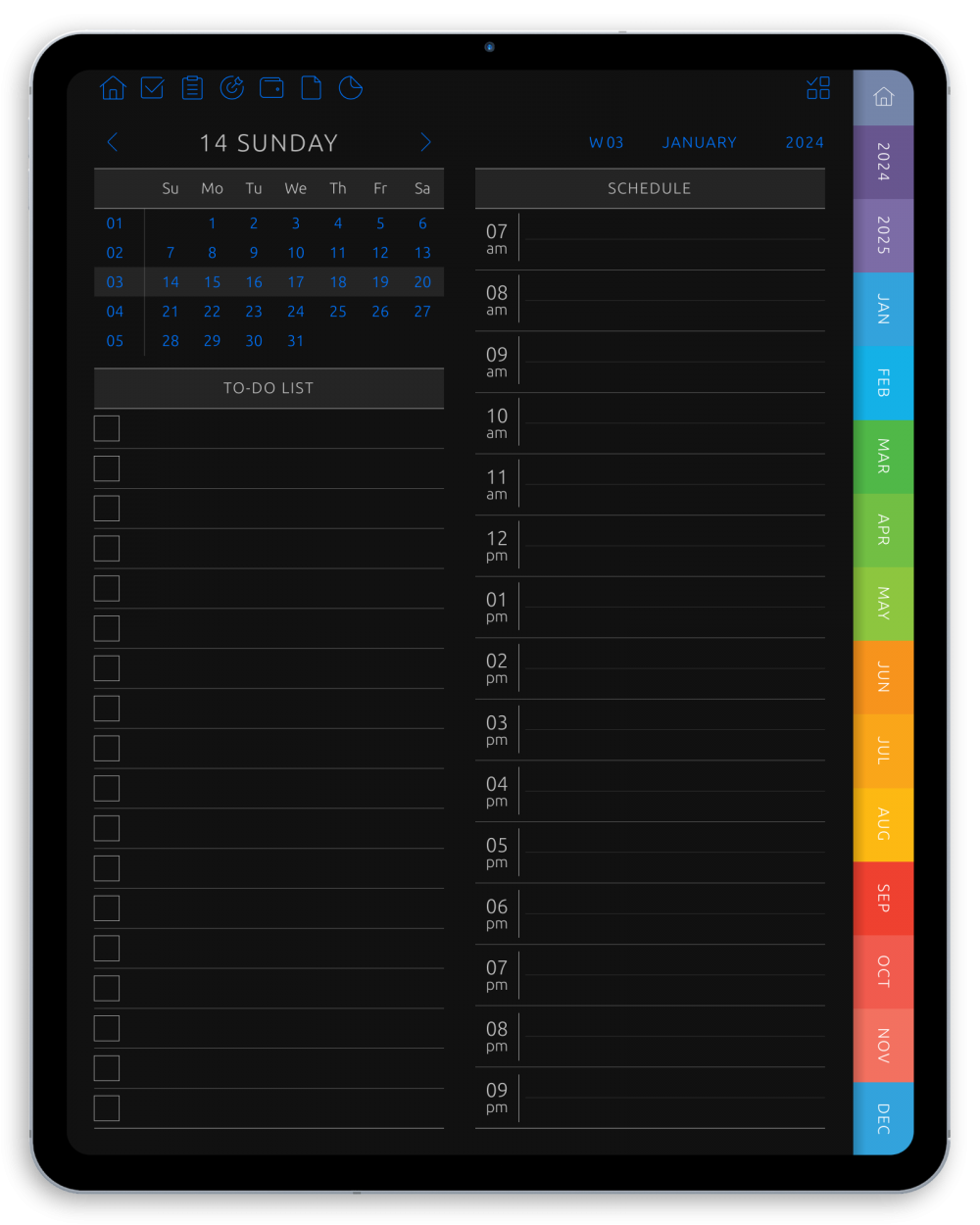 Download Daily Digital Planner PDF for GoodNotes, iPad, Android