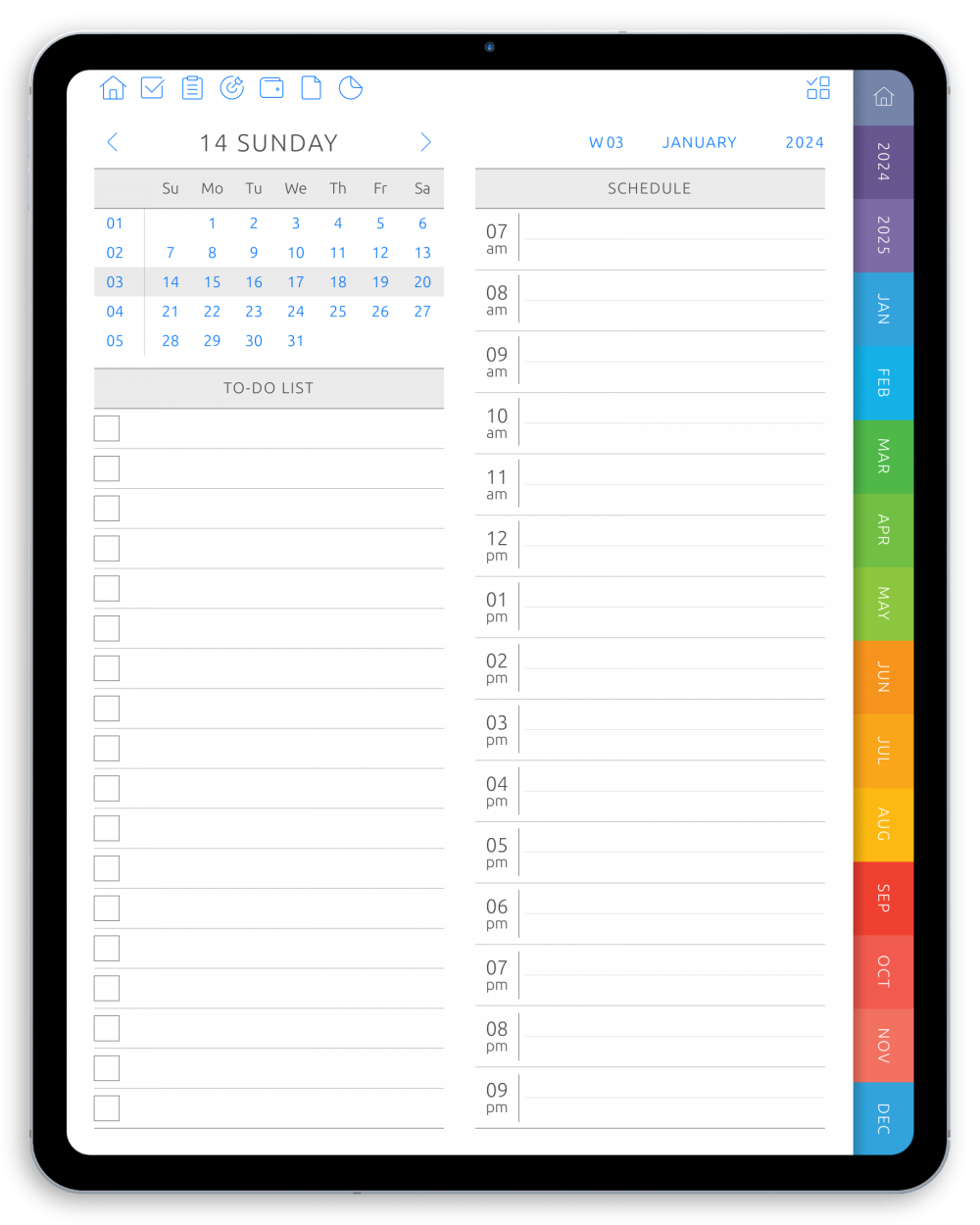 Download Daily Digital Planner PDF for GoodNotes, iPad, Android