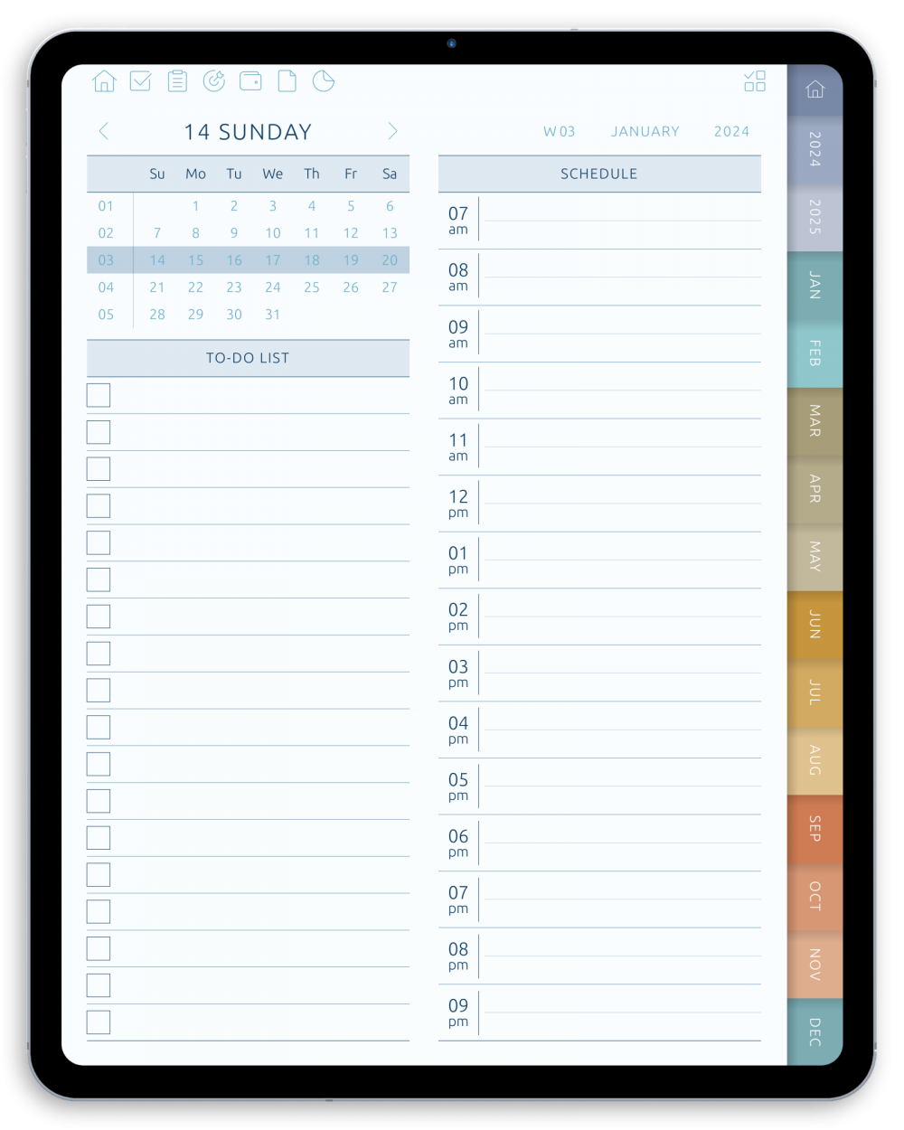 Download Daily Digital Planner PDF for GoodNotes, iPad, Android