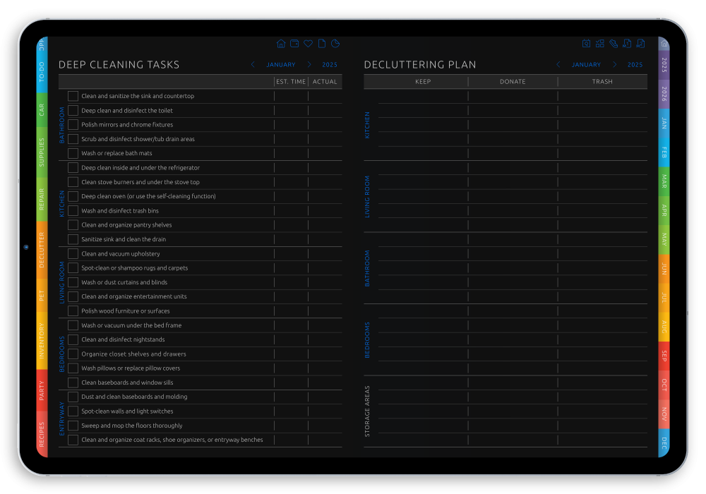 Download Digital Household & Cleaning Planner PDF for GoodNotes, iPad ...