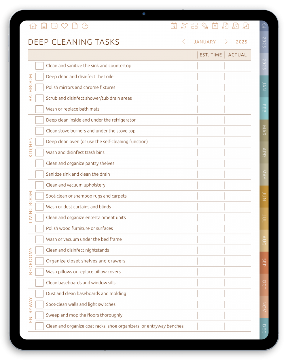 Download Digital Household & Cleaning Planner PDF for GoodNotes, iPad ...