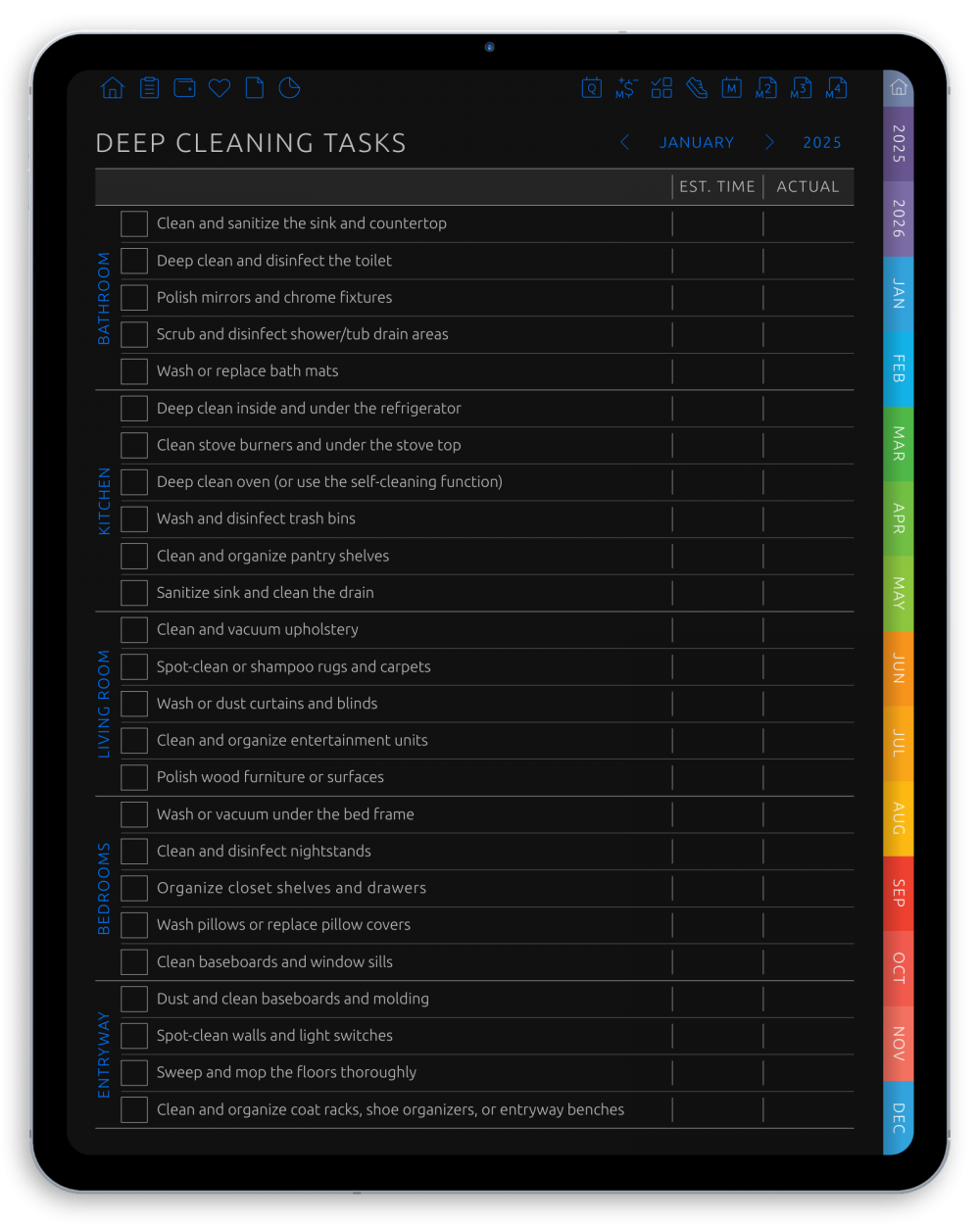 Download Digital Household & Cleaning Planner PDF for GoodNotes, iPad ...