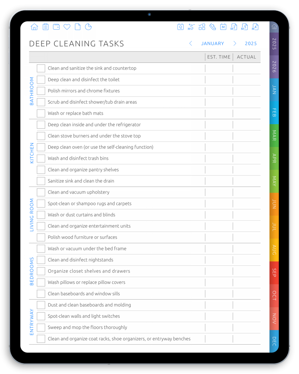 Download Digital Household & Cleaning Planner PDF for GoodNotes, iPad ...