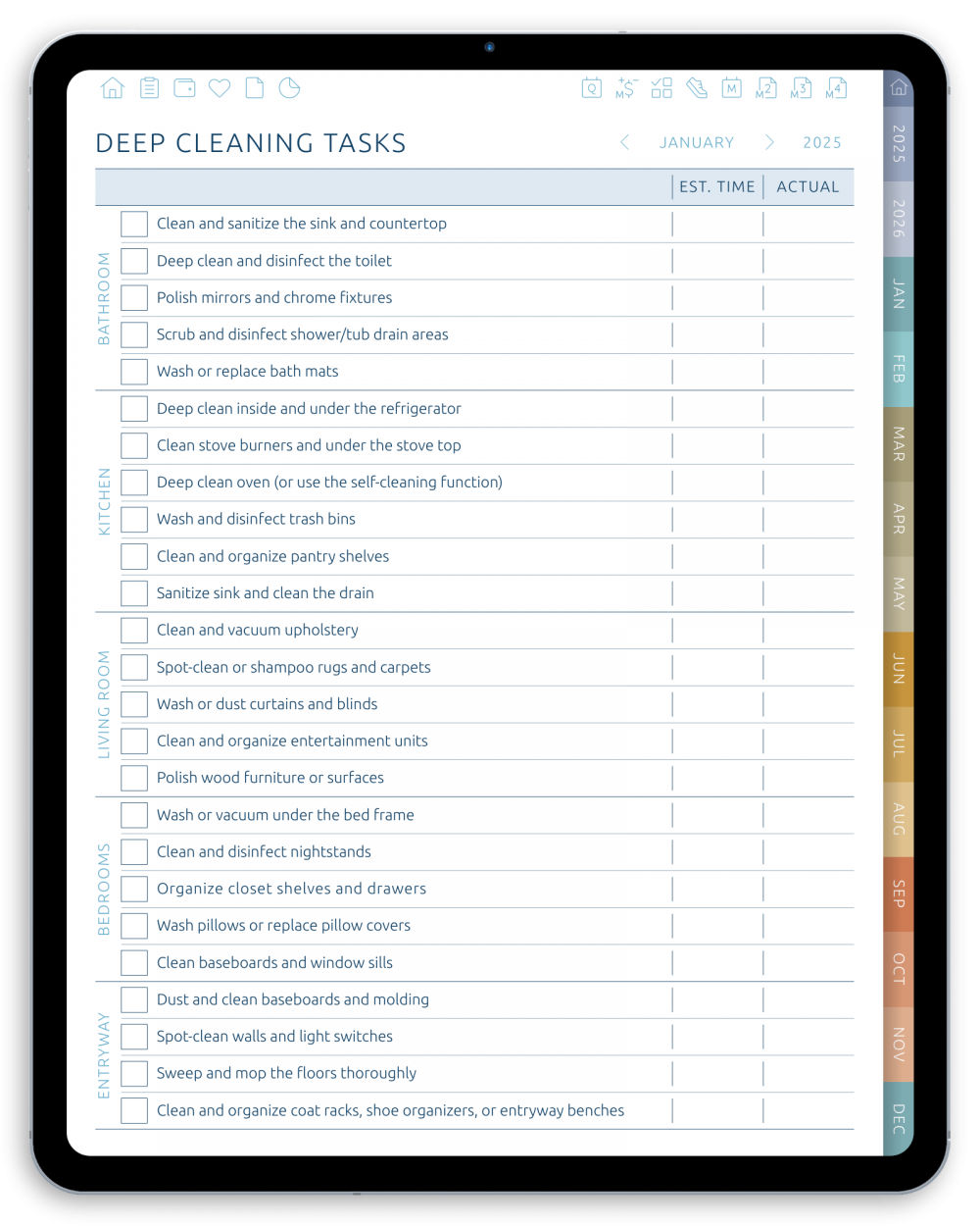 Download Digital Household & Cleaning Planner PDF for GoodNotes, iPad ...