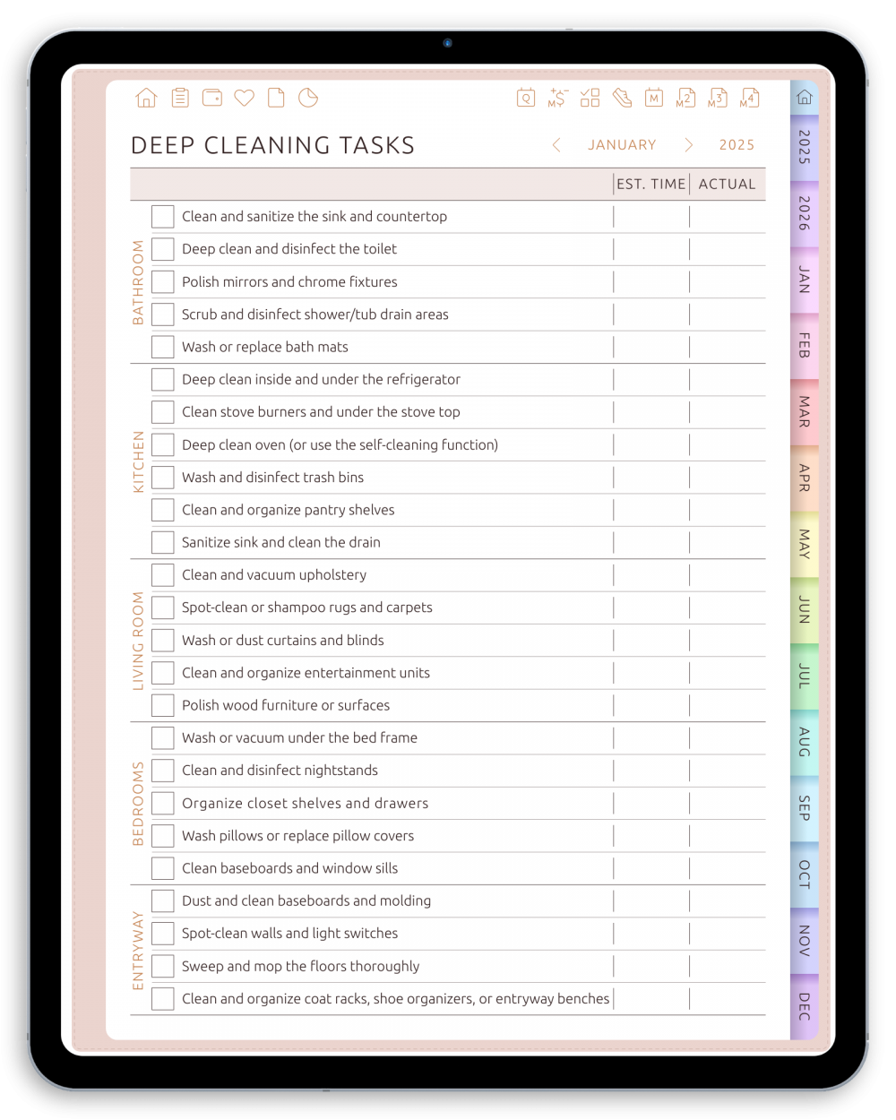 Download Digital Household & Cleaning Planner PDF for GoodNotes, iPad ...