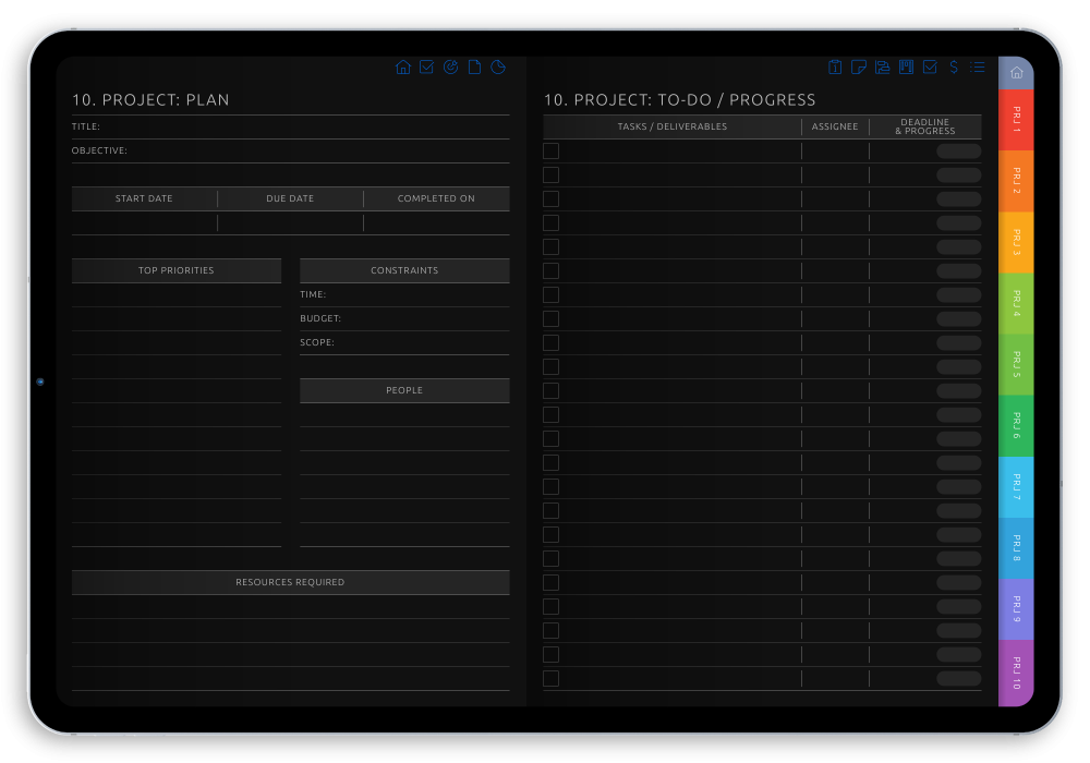 Download Digital Project Planner for iPad, Android Tablets