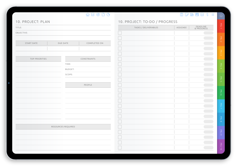 Download Digital Project Planner for iPad, Android Tablets