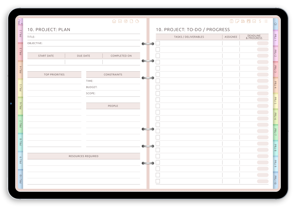 Download Digital Project Planner for iPad, Android Tablets