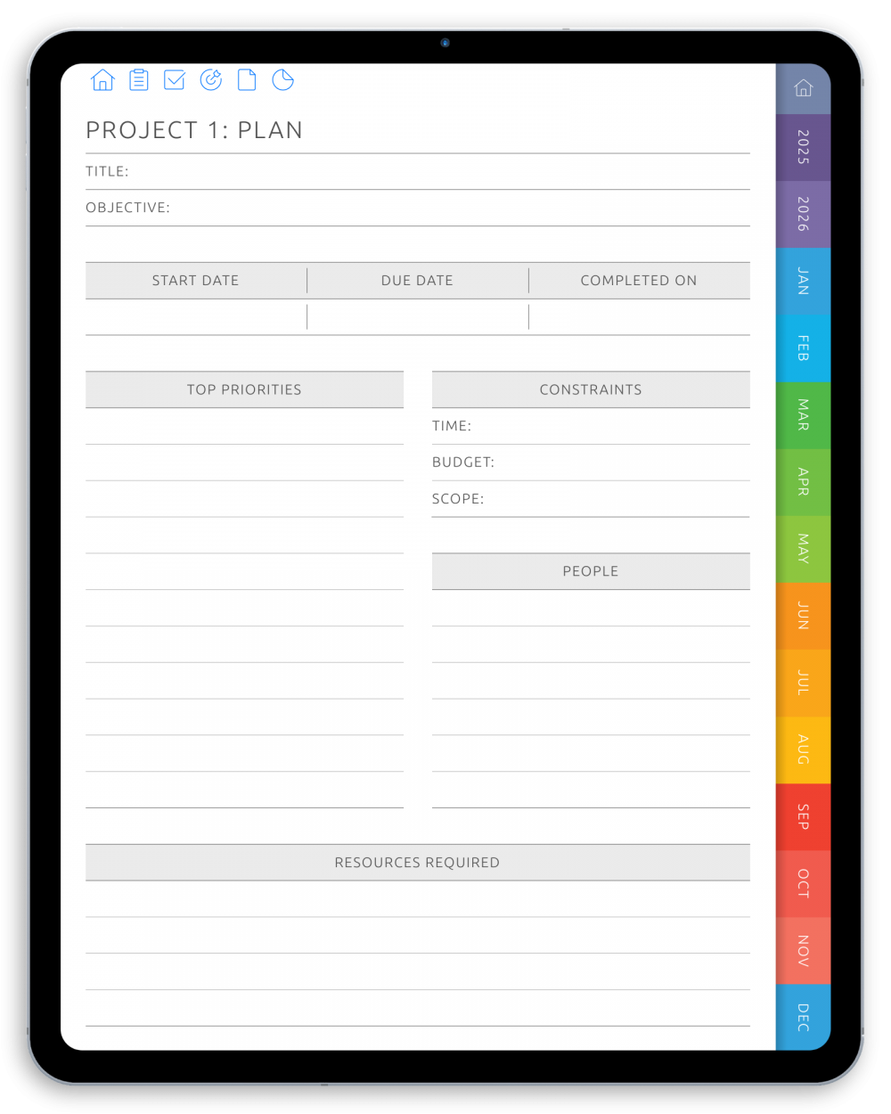 Download Digital Project Planner for iPad, Android Tablets