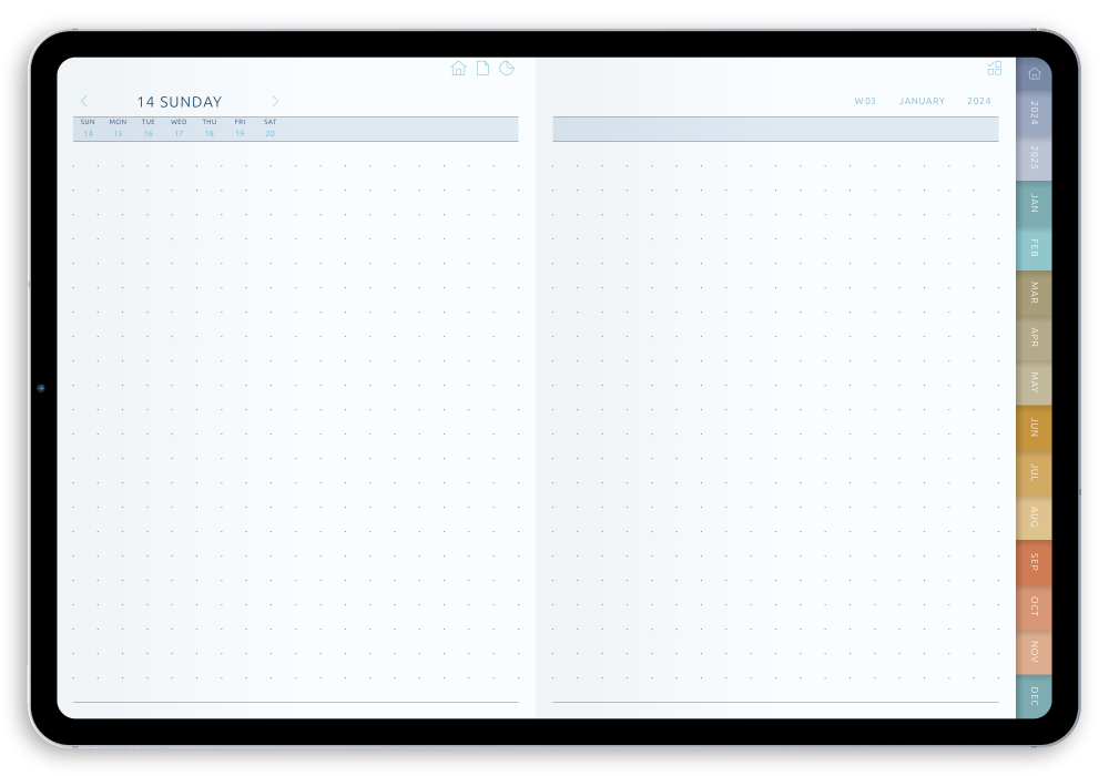 Download Dot Grid Digital Diary for iPad and Android Tablets