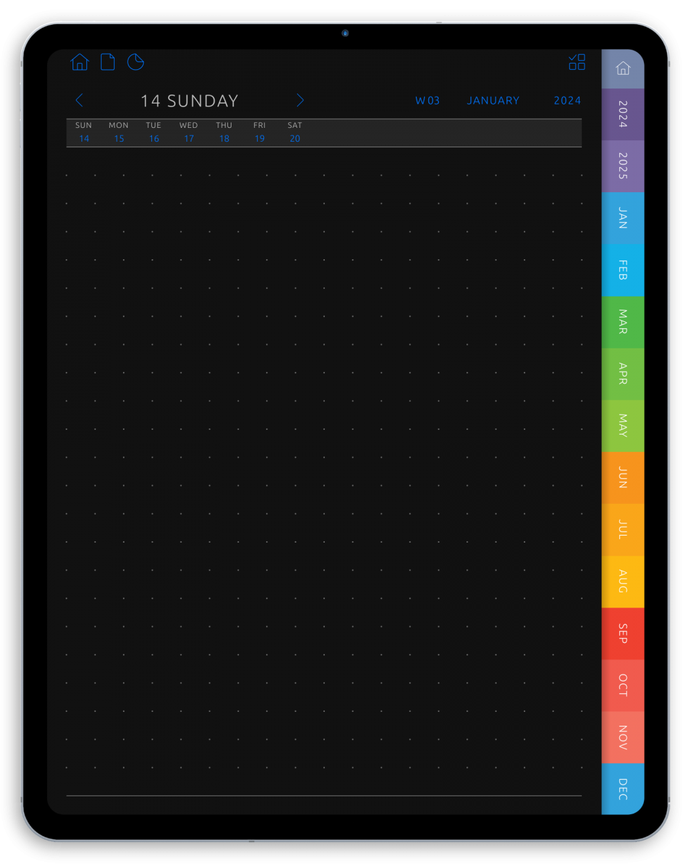 Download Dot Grid Digital Diary for iPad and Android Tablets