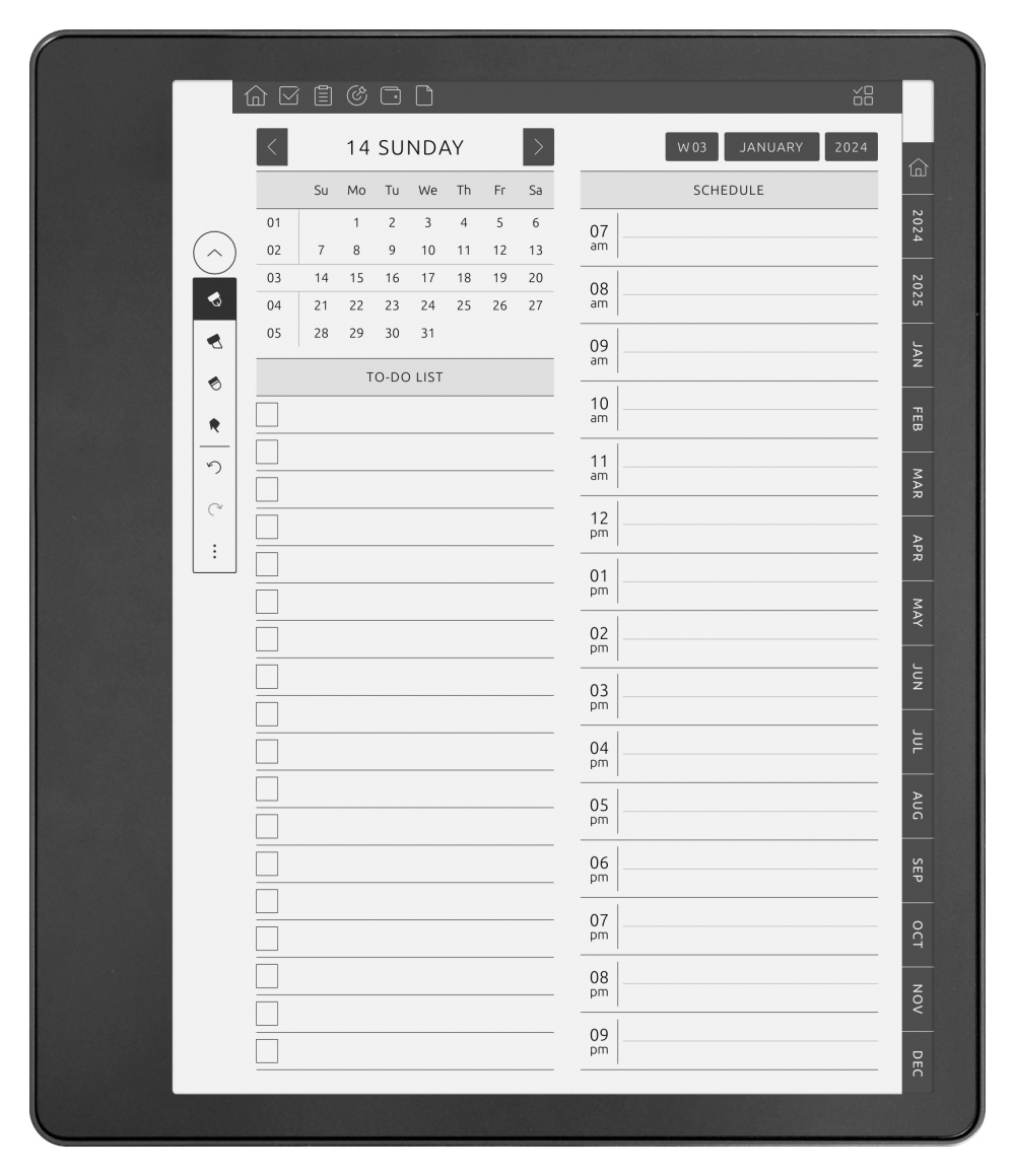Download Kindle Scribe Daily Planner Hyperlinked PDF