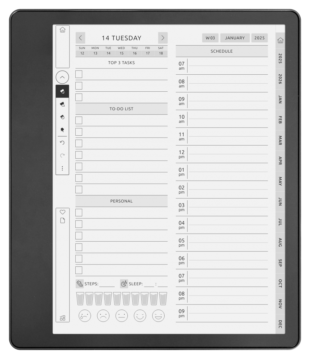 Download Kindle Scribe Diary Planner Hyperlinked PDF