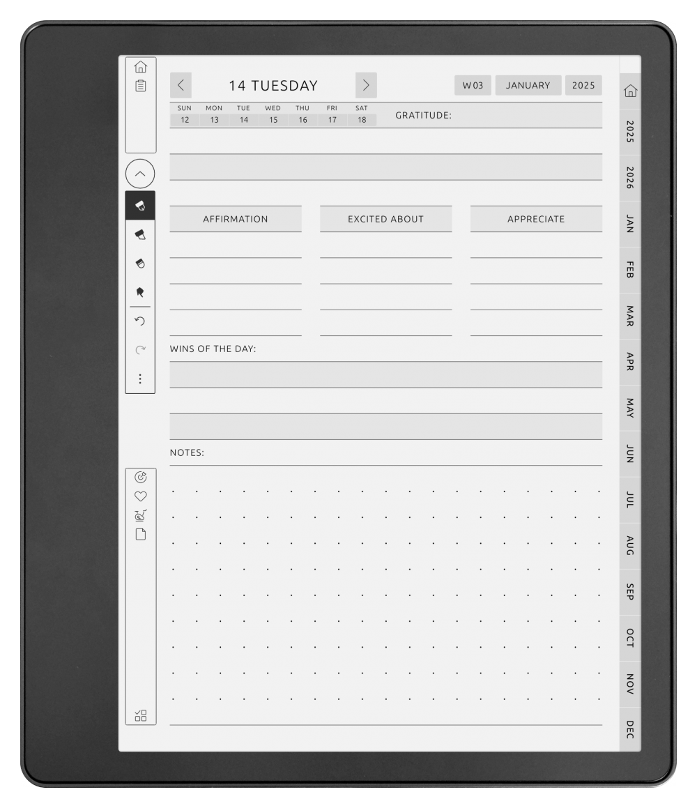 Kindle Scribe Gratitude Planner – Enhance Well-being & Productivity