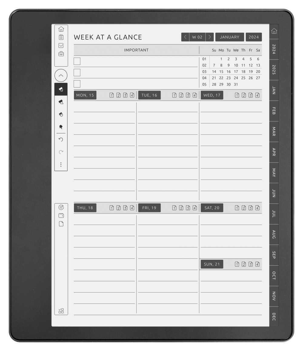 Customizable Kindle Scribe Weekly Planner – Enhance Your Productivity