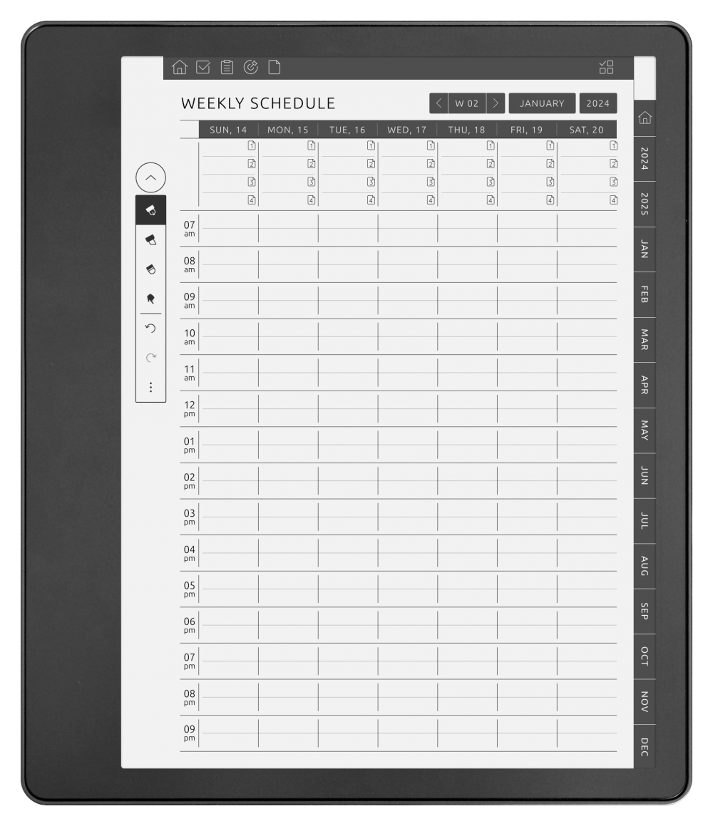 Download Kindle Scribe Weekly Schedule Get Hyperlinked PDF