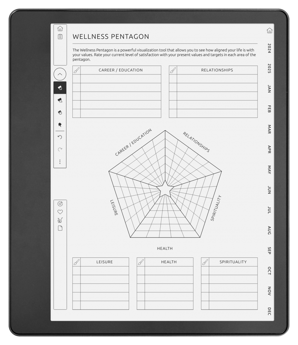 Kindle Scribe Wellness Planner – Customizable Digital Wellness & Self ...