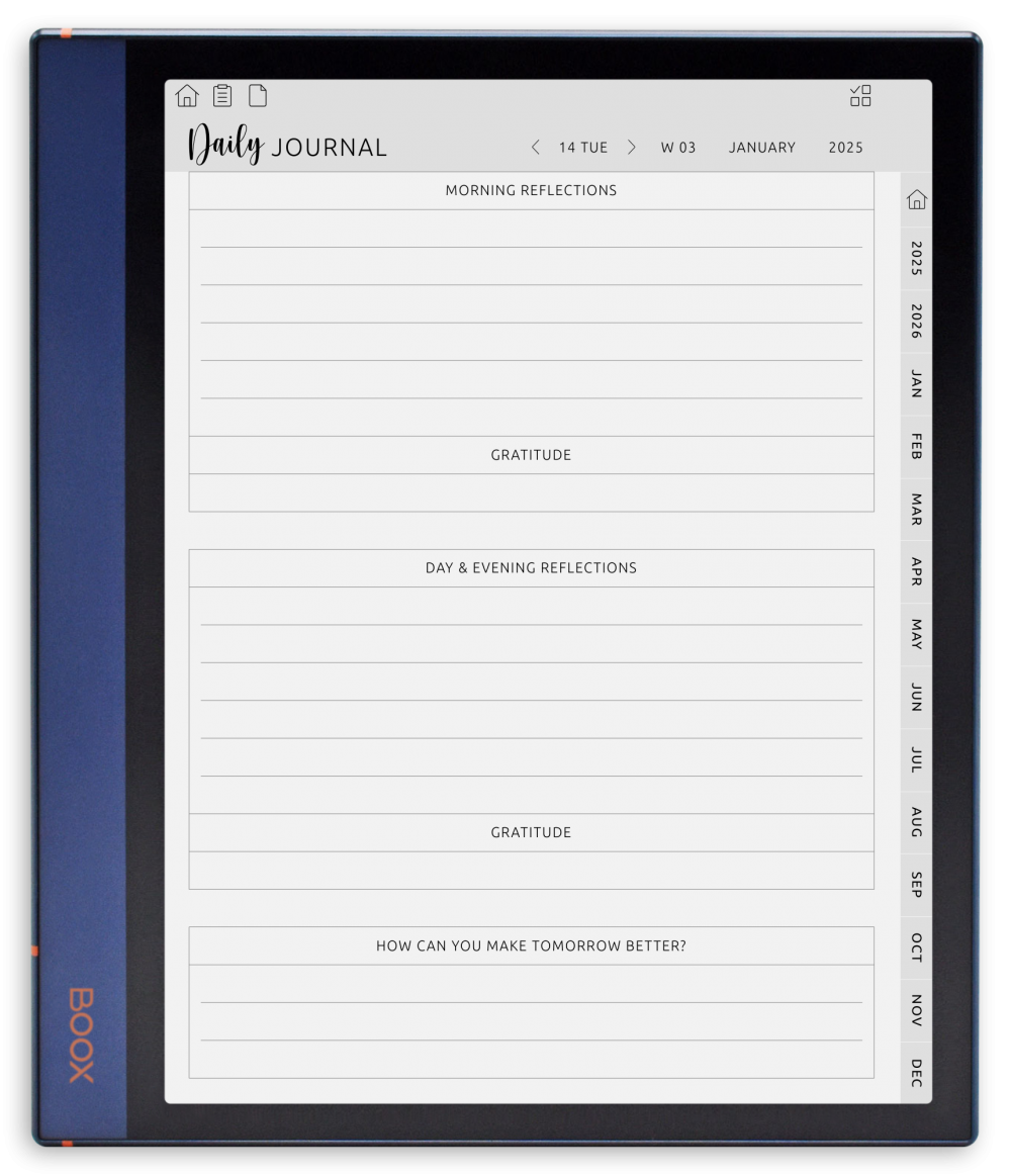Download Daily Journal 2026 & 2027 for ONYX BOOX
