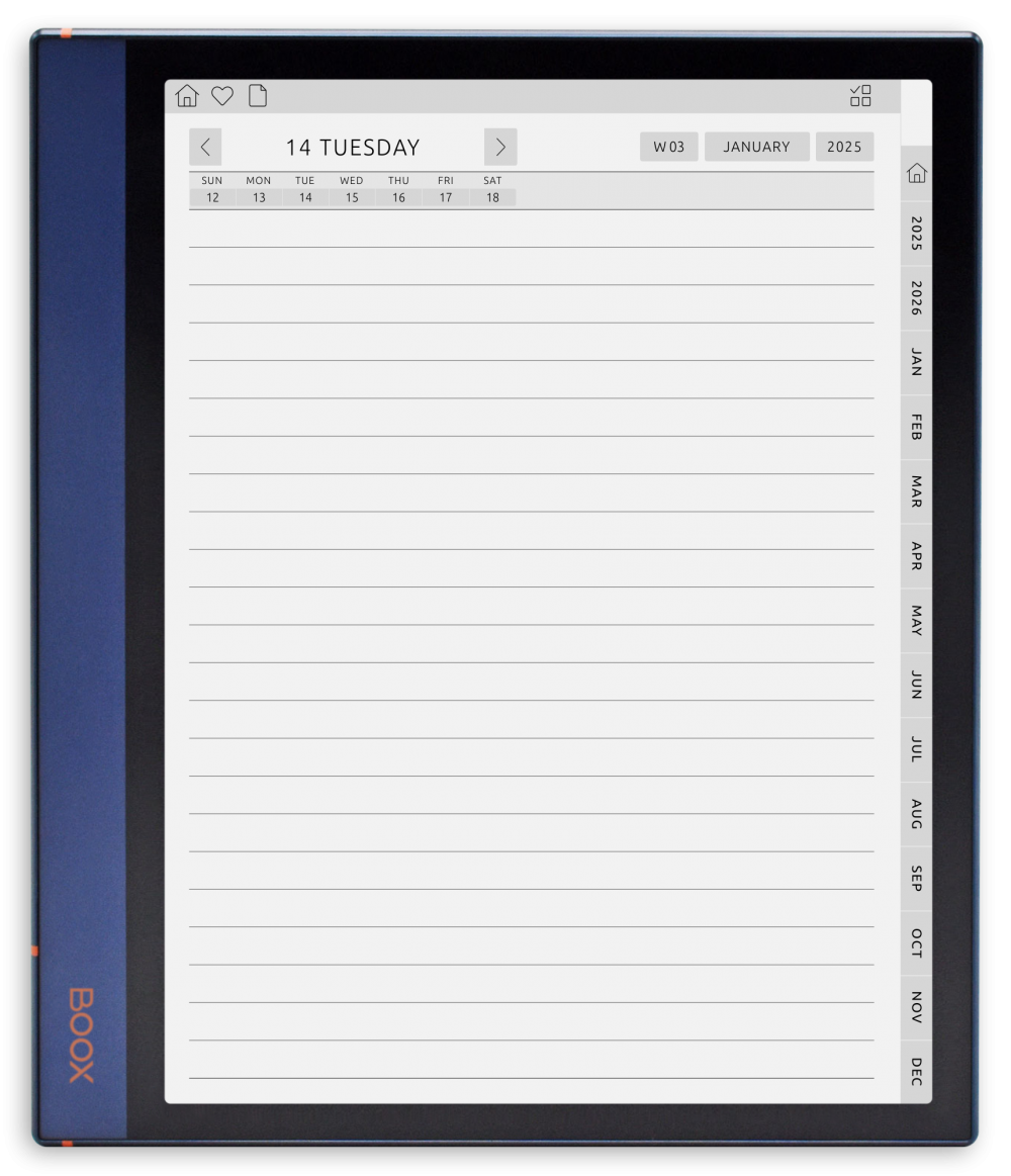 Hyperlinked Diary Planner PDF – Seamless Planning for ONYX BOOX