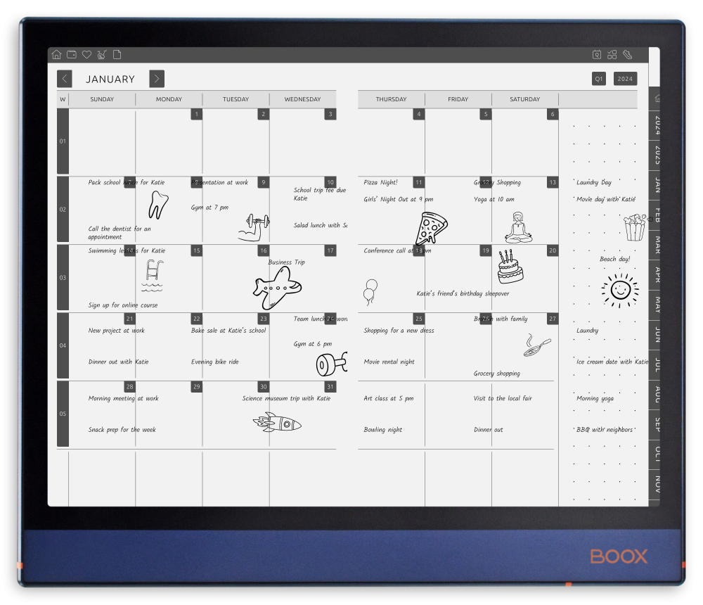 Download Onyx Boox Monthly Planner Hyperlinked PDF