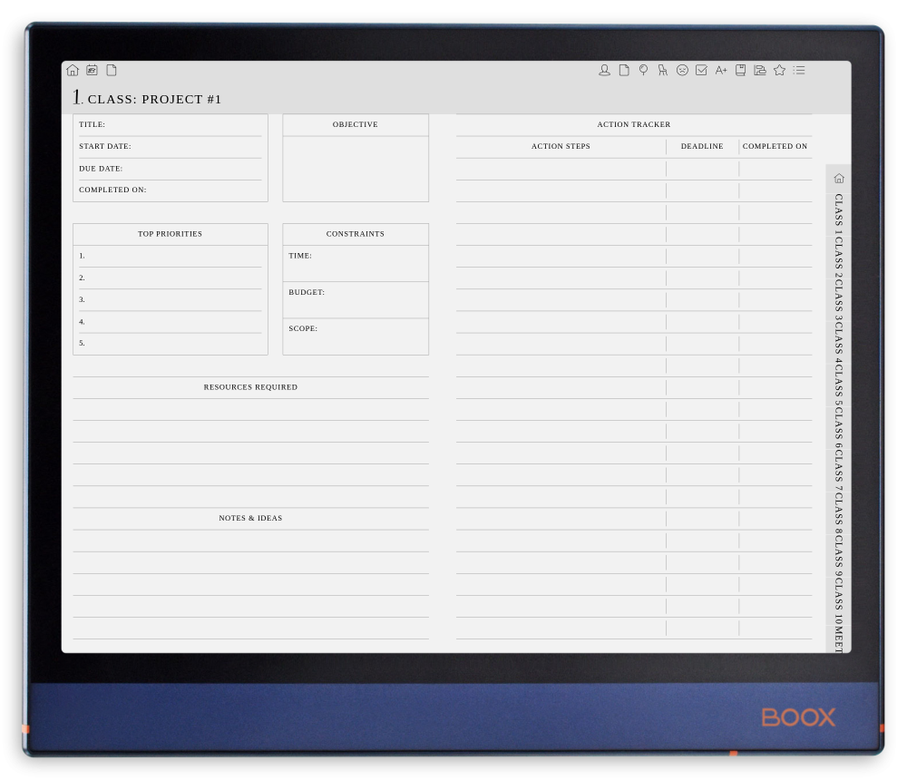 Download Printable ONYX BOOX - Teacher Planner PDF