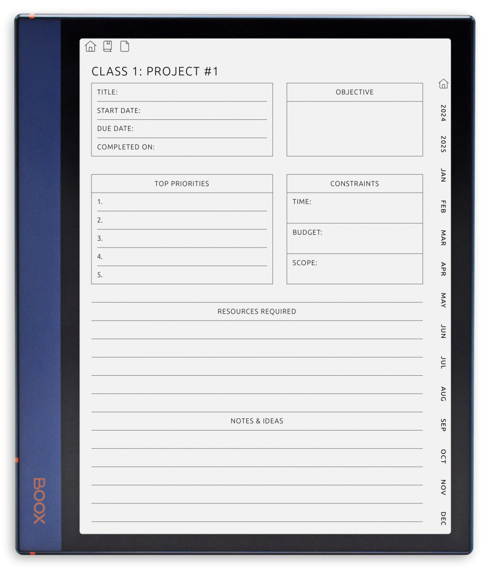 Download Printable ONYX BOOX - Teacher Planner PDF