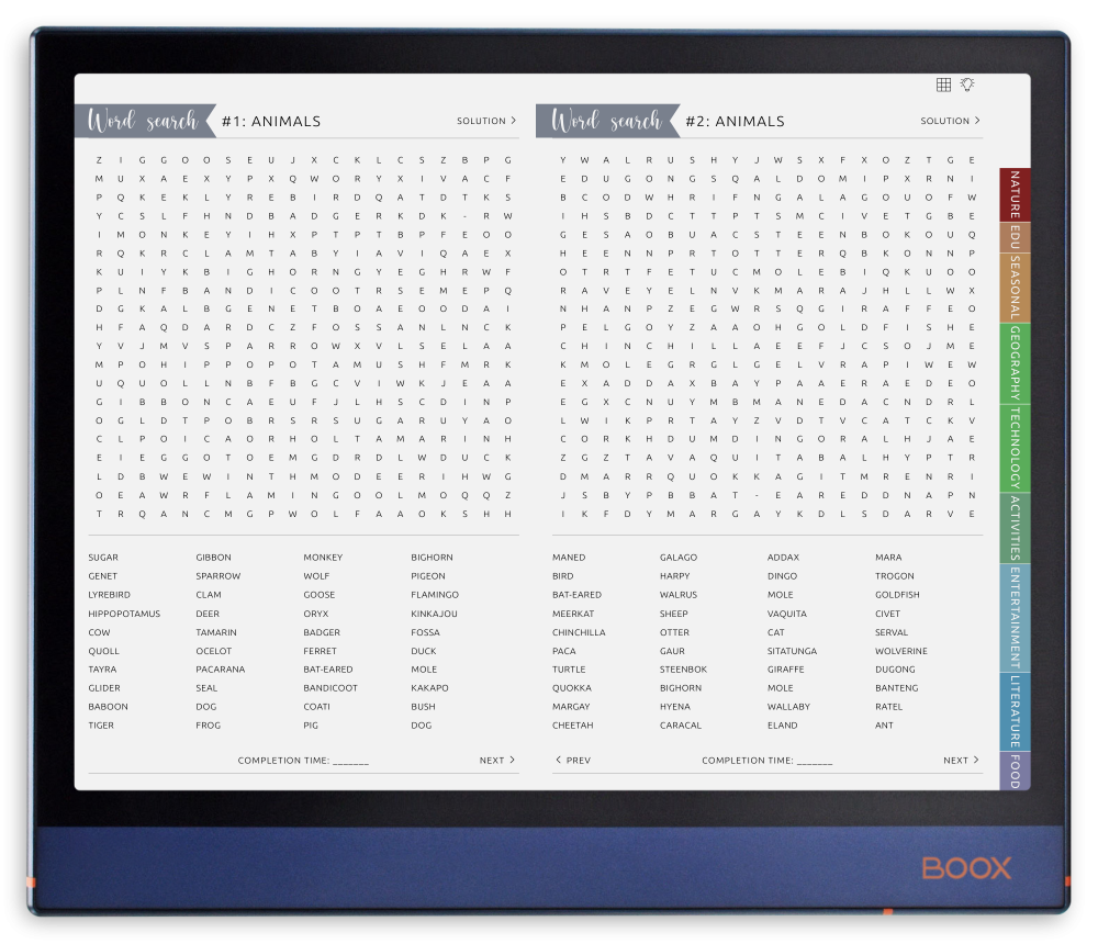 Download Boox Word Search Puzzles Hyperlinked PDF