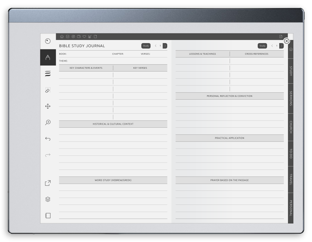 Download Christian Planner for reMarkable 2 / Paper Pro