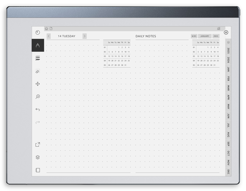 Daily Planner PDF Template for reMarkable – Download & Customize Now