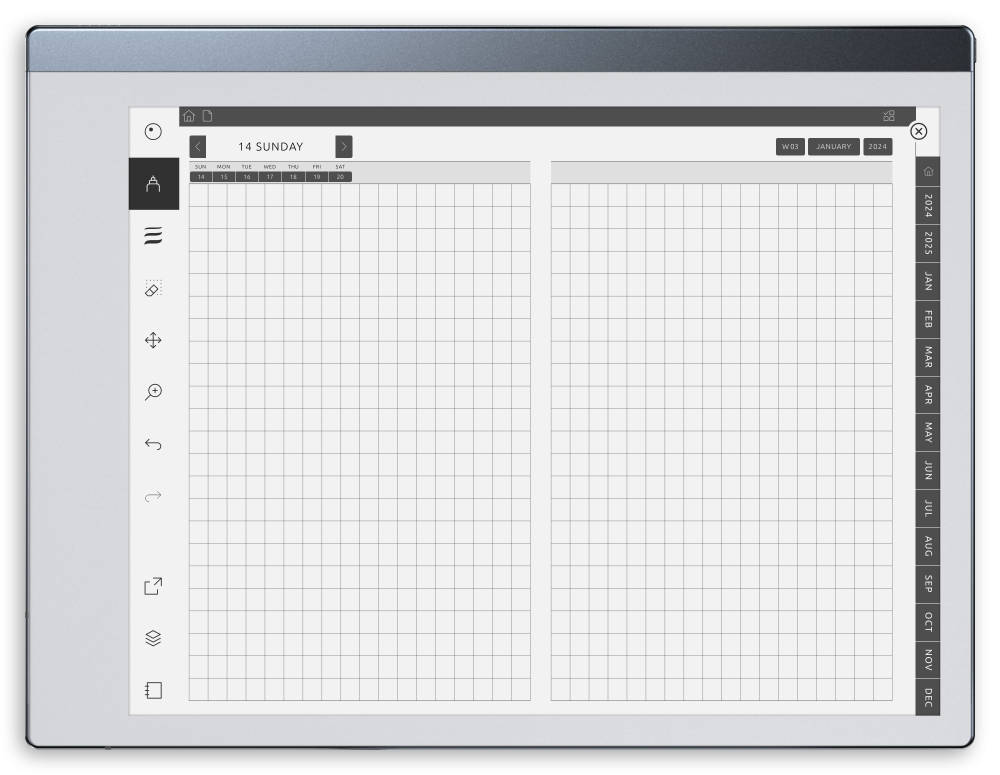 Daily Notes Graph Journal for reMarkable - Get Customizable PDF