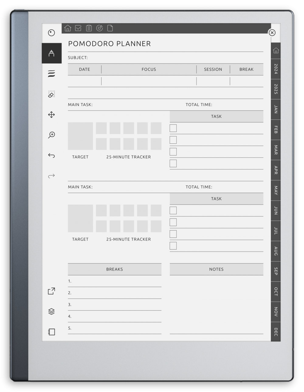 Download reMarkable Productivity Planner PDF
