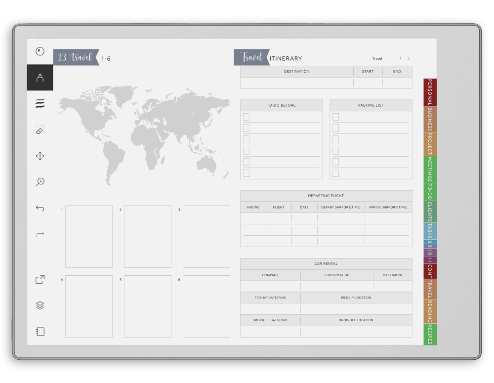 Ultimate Custom Section Book for reMarkable - Customizable Hyperlinked PDF