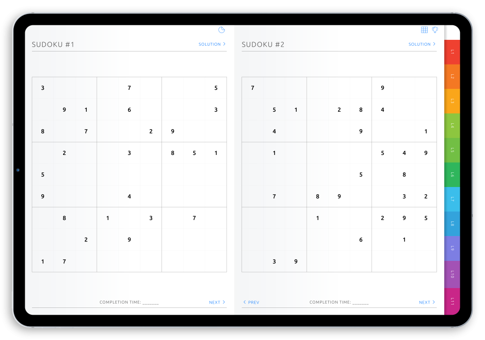 Download iPad Sudoku Puzzles Hyperlinked PDF