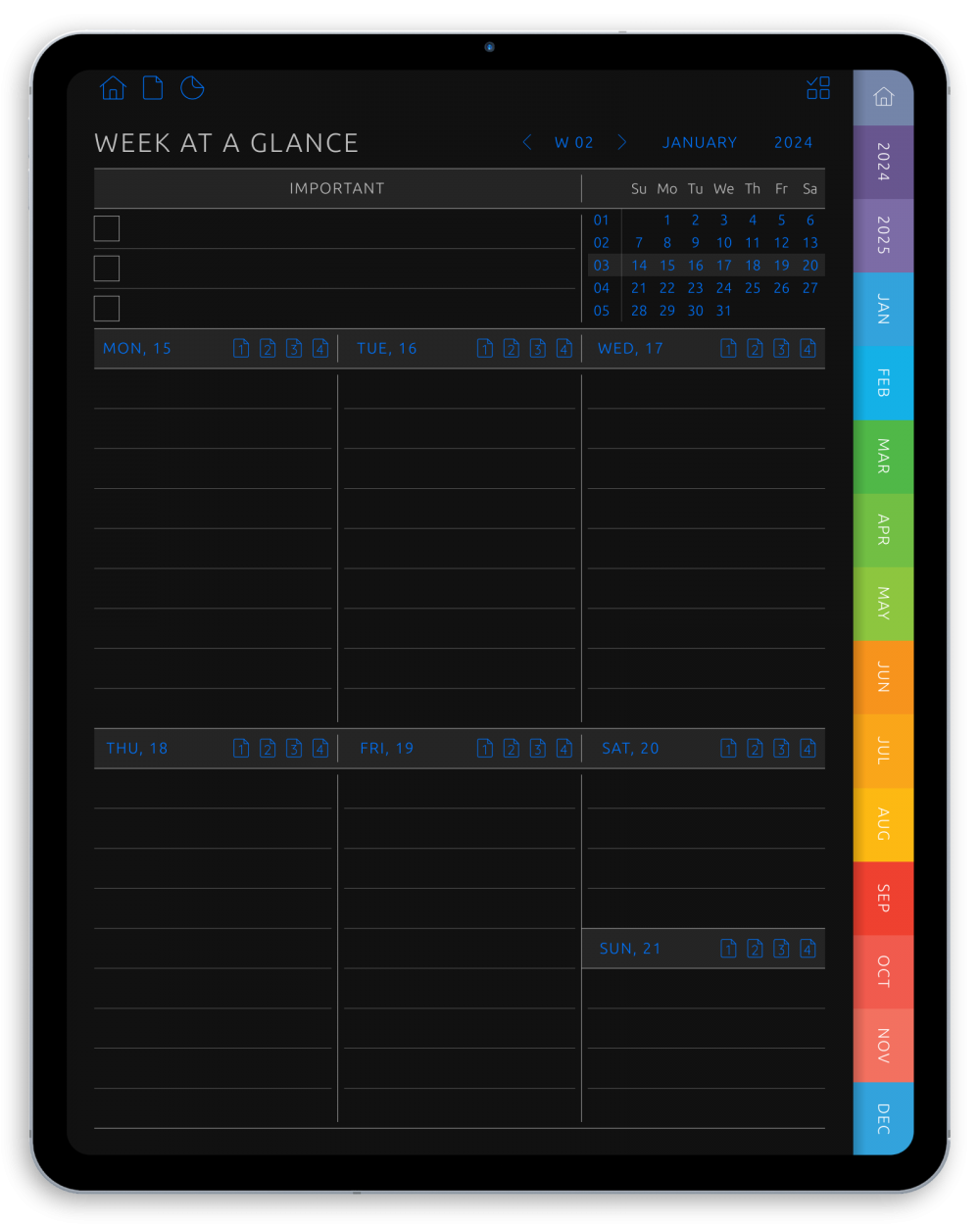 Download Weekly Journal PDF for GoodNotes, iPad, Android